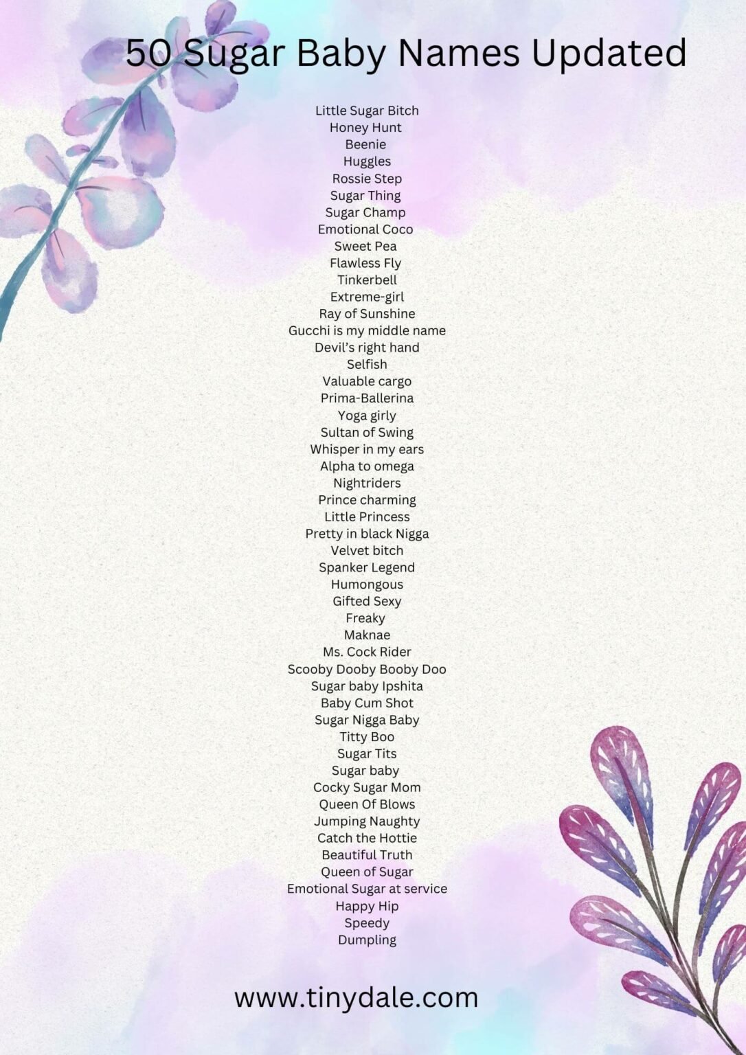 200+ Sugar Baby Names - How to Choose a Perfect One (2025)