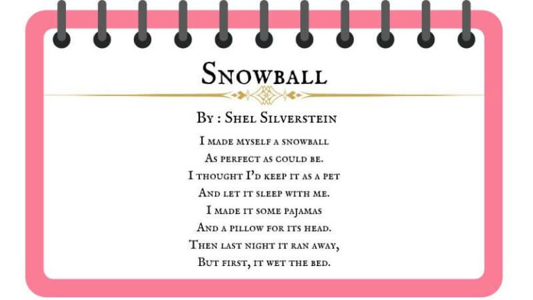 10 Amazing Ideas To Learn Shel Silverstein Poem Snowball