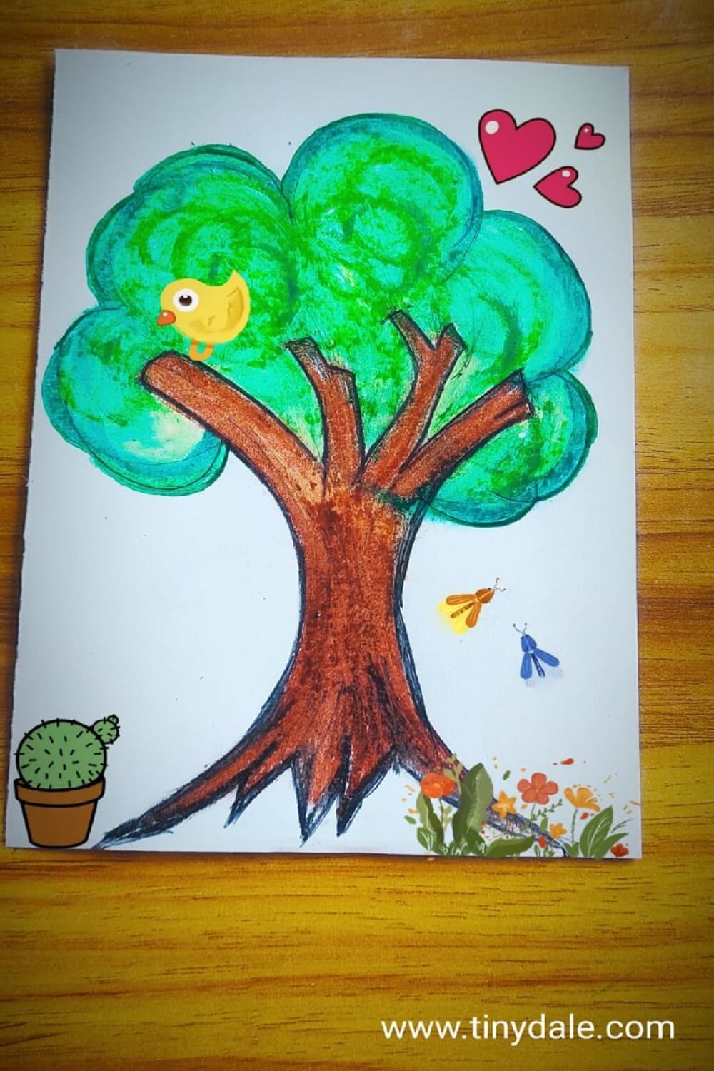 How To Draw A Tree Step By Step Easy
